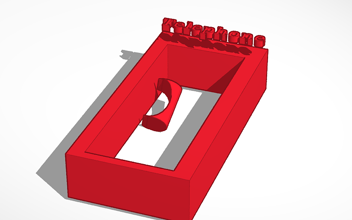 3D design telephone booth - Tinkercad
