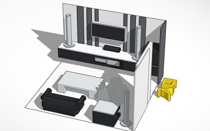 3D design living room - Tinkercad