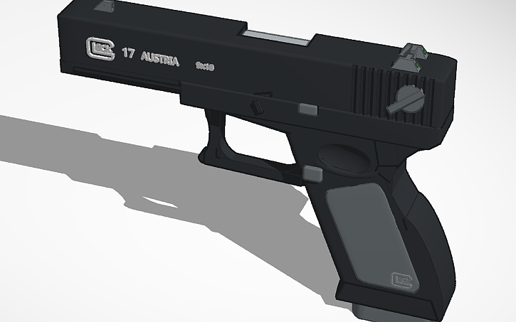 3D design Glock 17 - Tinkercad