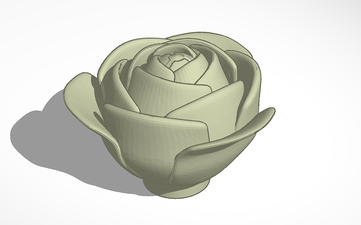 3D design Rose Drawer Handle/Knob - Tinkercad