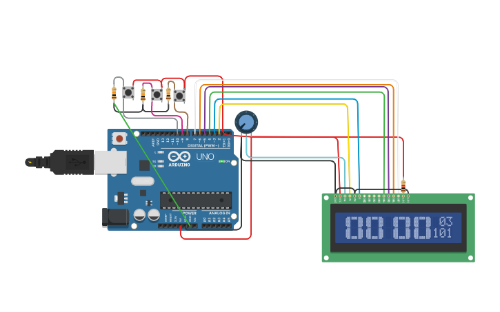 Circuit Design Arduino İle Dijital Saat Mikroişlemciler Final Ödevi
