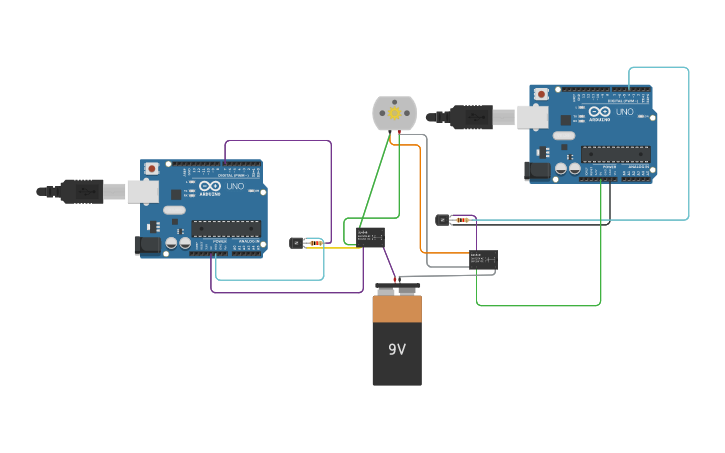 Circuit design Relés | Tinkercad