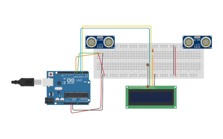 Circuit design Radar - Tinkercad