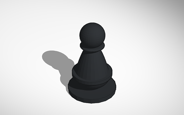 3D design Chess Pawn - Tinkercad
