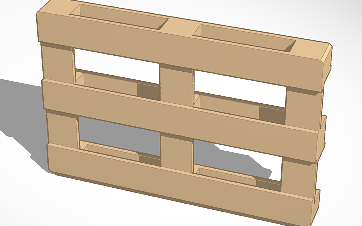 3D design EPAL Wood Pallet - Planter (jardinière) | Tinkercad
