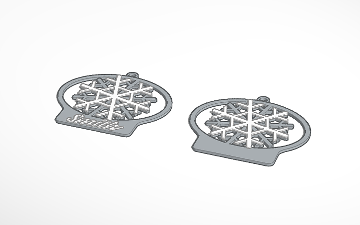 3D design Customizable Snowflake SnowGlobe Ornament | Tinkercad