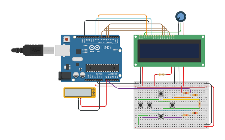 Circuit design LCD Shield - Tinkercad