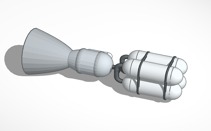 3D design thruster model - Tinkercad