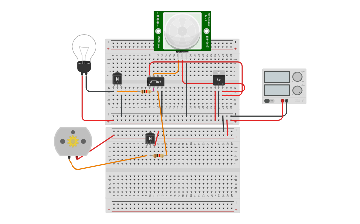 Circuit Design Copy Of Attiny85 Motion Sensor Tinkercad
