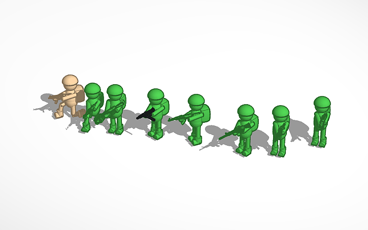 3D design army men - Tinkercad