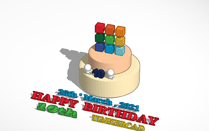 3D design HAPPY BIRTHDAY | Tinkercad