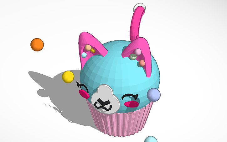 3D design Bubble gum flavor Peebie Cuppy from pikmi pops - Tinkercad