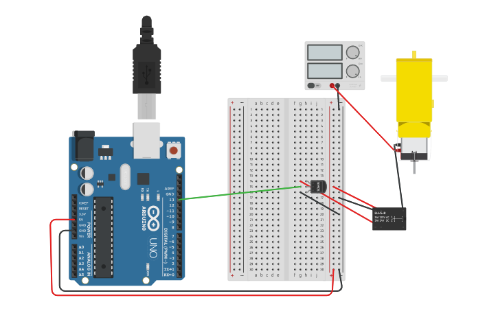 Circuit Design Relay Tinkercad