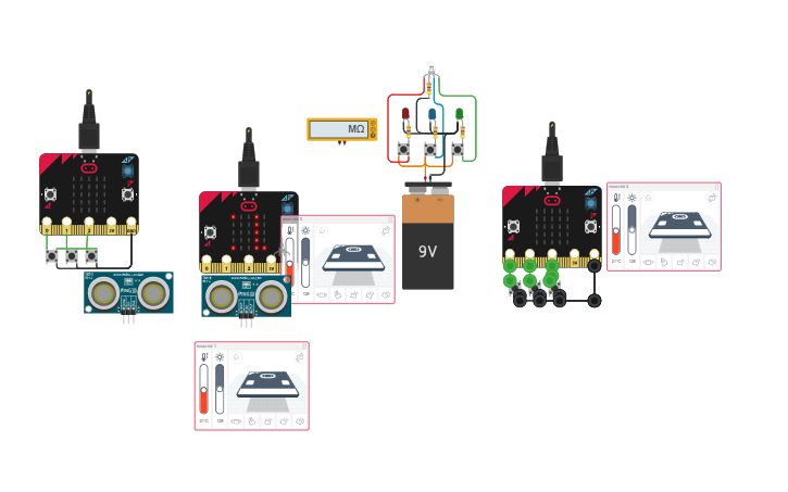 Circuit design Copy of micro:bit animation challenge - Tinkercad