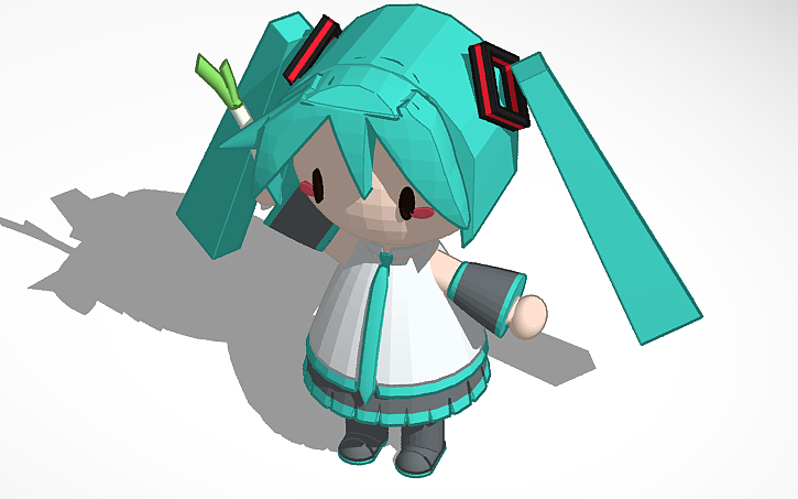 3D design hatsune miku - Tinkercad