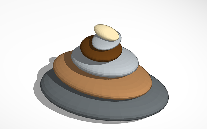 3D design Rock Stack - Tinkercad