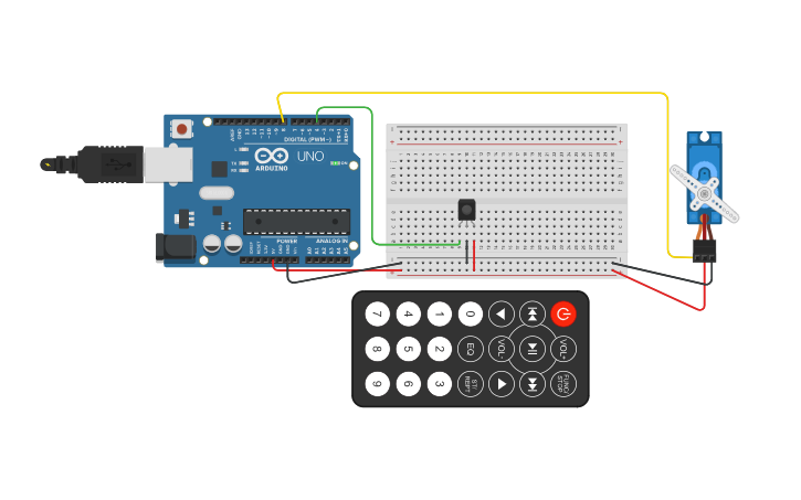 Circuit Design Ir Remote Servo Tinkercad