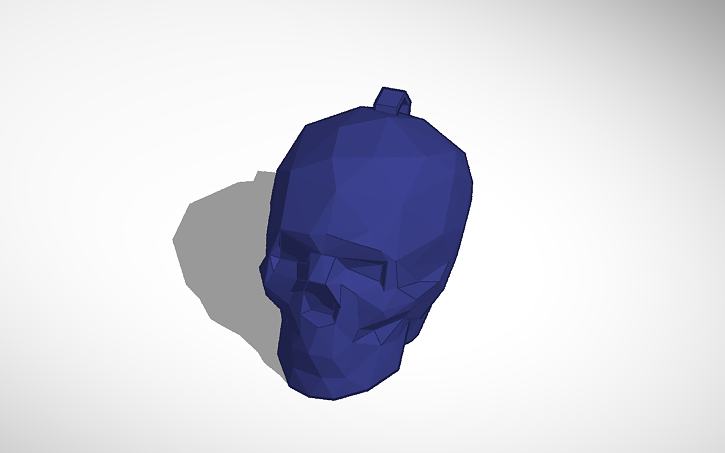 3D design Skull keychain - Tinkercad