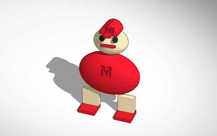 3D design Badly Drawn: Mario - Tinkercad