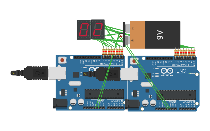 Circuit design Arduino Mega 2560 Timer - Tinkercad