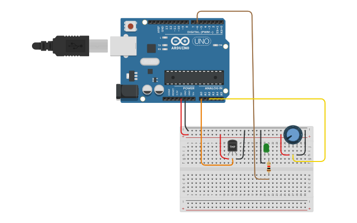 Circuit Design Sensor Tmp36 Tinkercad