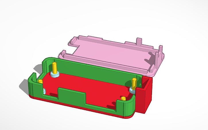 3D design Pi-Zero with 90°-USB-Dongle - Tinkercad