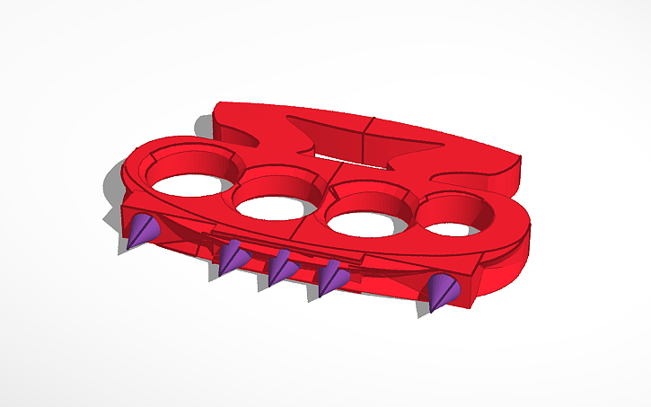 3D design nuckles - Tinkercad