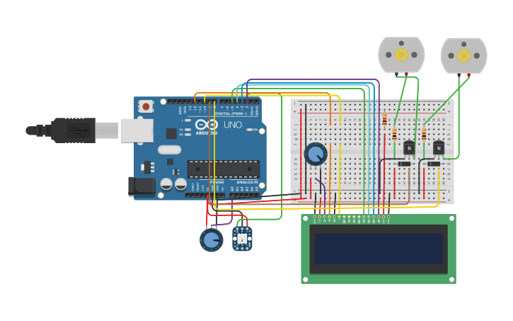Circuit design pH senzor | Tinkercad