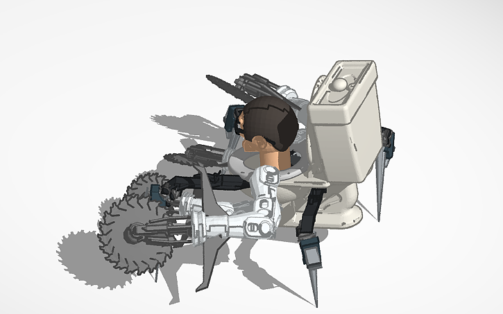 3D design Quad-Buzzsaw Strider Skibidi Toilet - Tinkercad 3D design Quad-Buzzsaw Strider Skibidi Toilet - Tinkercad