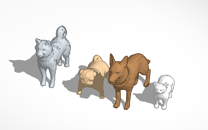 3D design animals-cute - Tinkercad