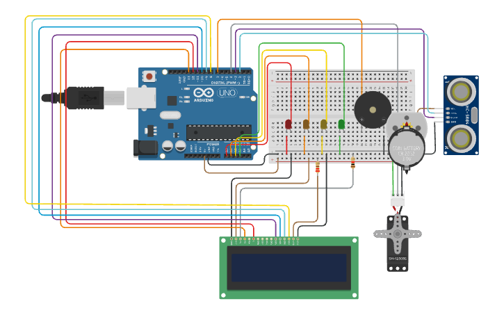 Circuit Design Copy Of Water Level Monitoring System Tinkercad