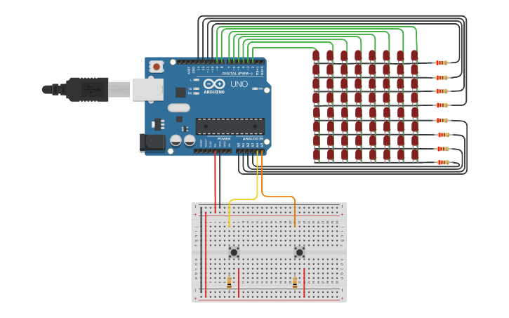 Circuit design snake game | Tinkercad