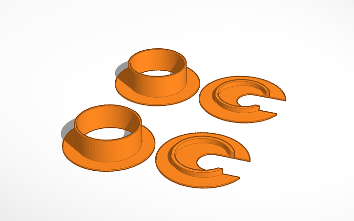 3D design Desk Cable Pass-thru - Tinkercad