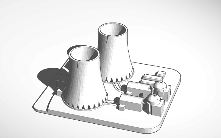3D design Mini nuclear powerplant - Tinkercad