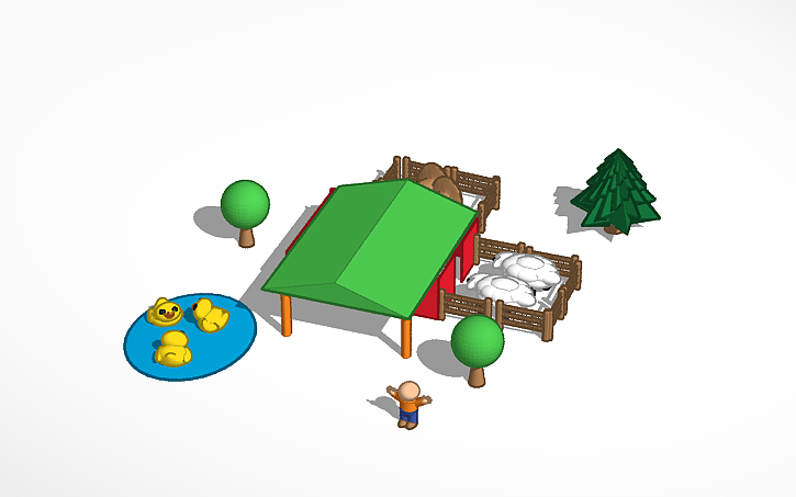 3D design small farm - Tinkercad