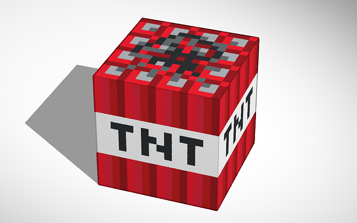 3D design 마인크래프트 TNT 폭탄 - Tinkercad