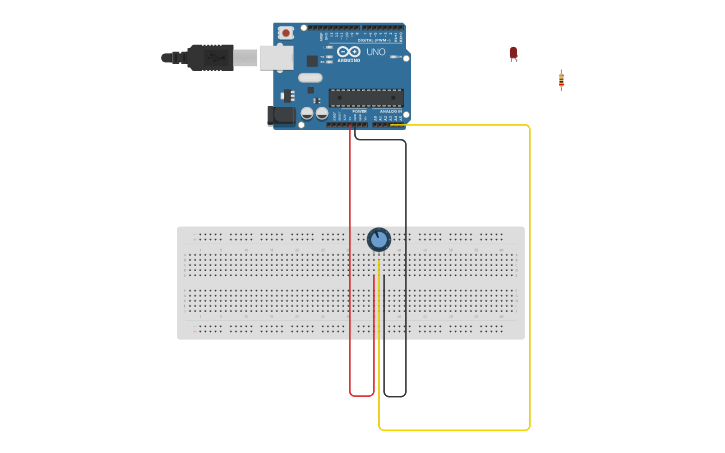 Circuit design Potentiometer Basics | Tinkercad