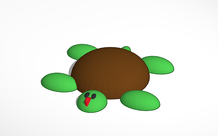 3d Design Turtle Face Tinkercad