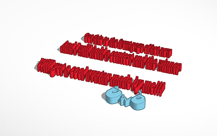 3D design A message from me - Tinkercad