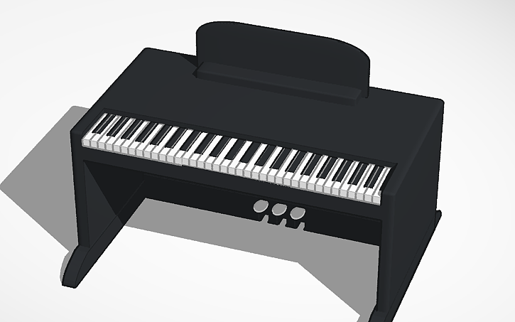3D design PIANO - Tinkercad