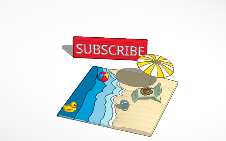 3D design Beach - Tinkercad