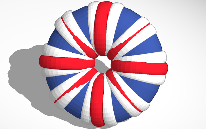 3D design Union Flag Donut #torusquest | Tinkercad