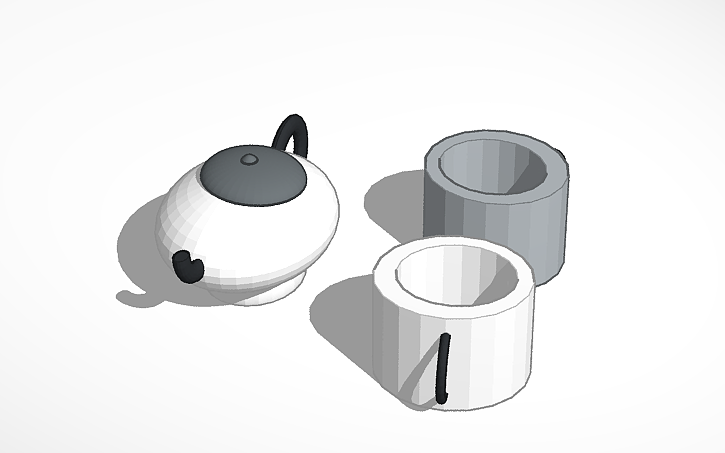 3D design Tea Set | Tinkercad