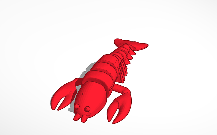 3D design Articulated Lobster - Tinkercad