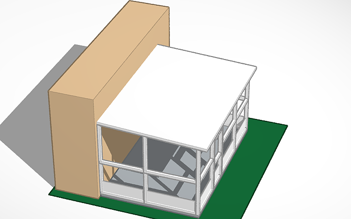3D design Covered patio - Tinkercad