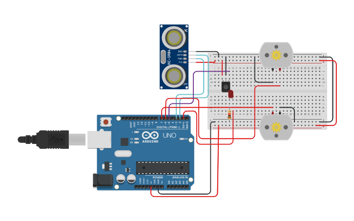 Circuit design Car motor circuit - Tinkercad
