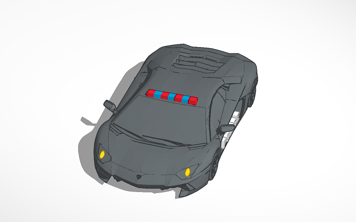 3D design Police Lambo | Tinkercad