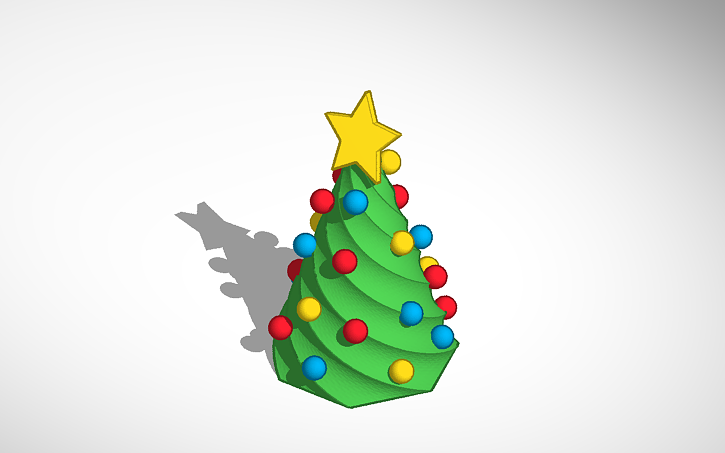 3D design Christmas tree - Tinkercad
