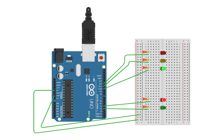 Circuit design Arduino 2- Ángel Fernandez 3ºB - Tinkercad