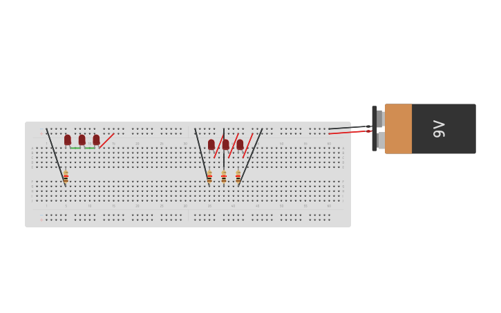Circuit design series and parallel - Tinkercad